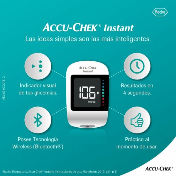 GLUCOMETRO ACCU-CHEK INSTANT – DVC Medical Life Care